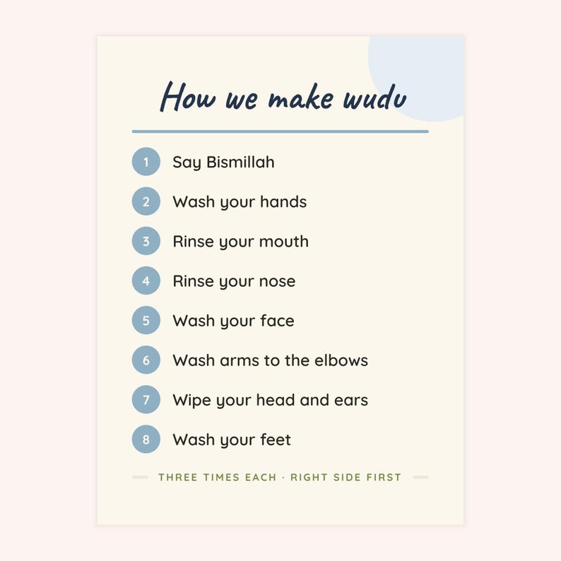 Islamic Wudu and Prayer Charts for Kids | Muslim Learning Prints ...