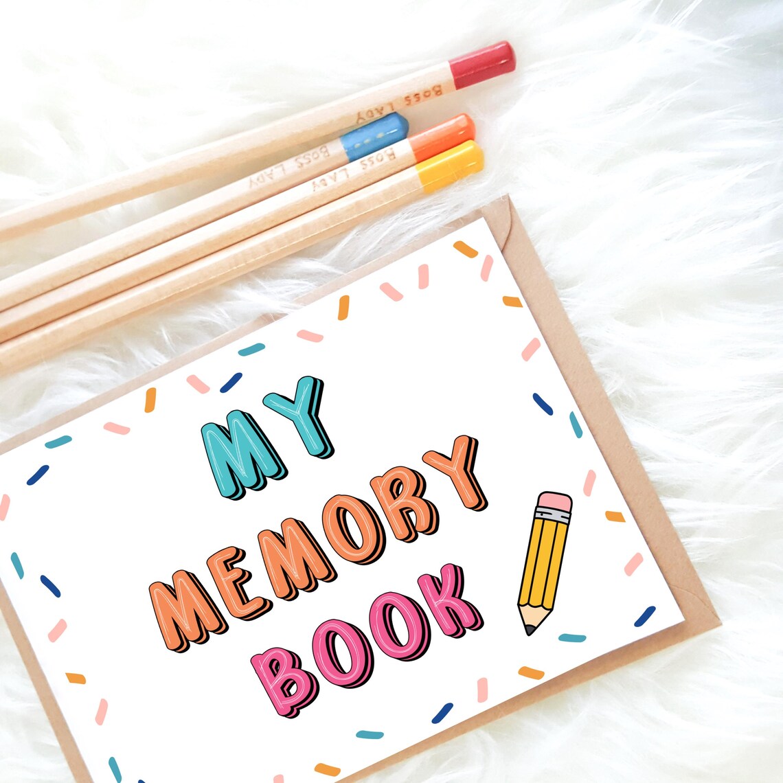 Kids Memory Book: Coloring Pages, Children's Keepsake (digital Download ...