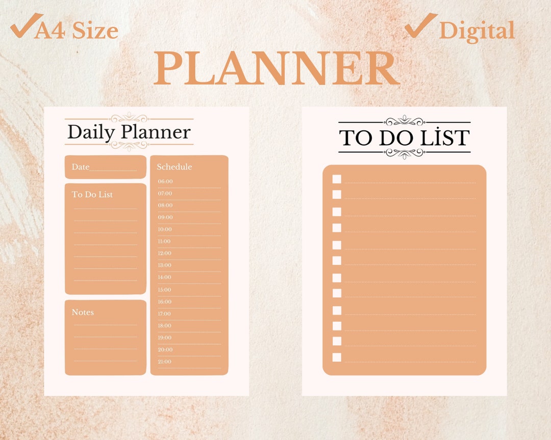 Pink Digital Planner Printable Planner Daily Planner Monthly Planner ...