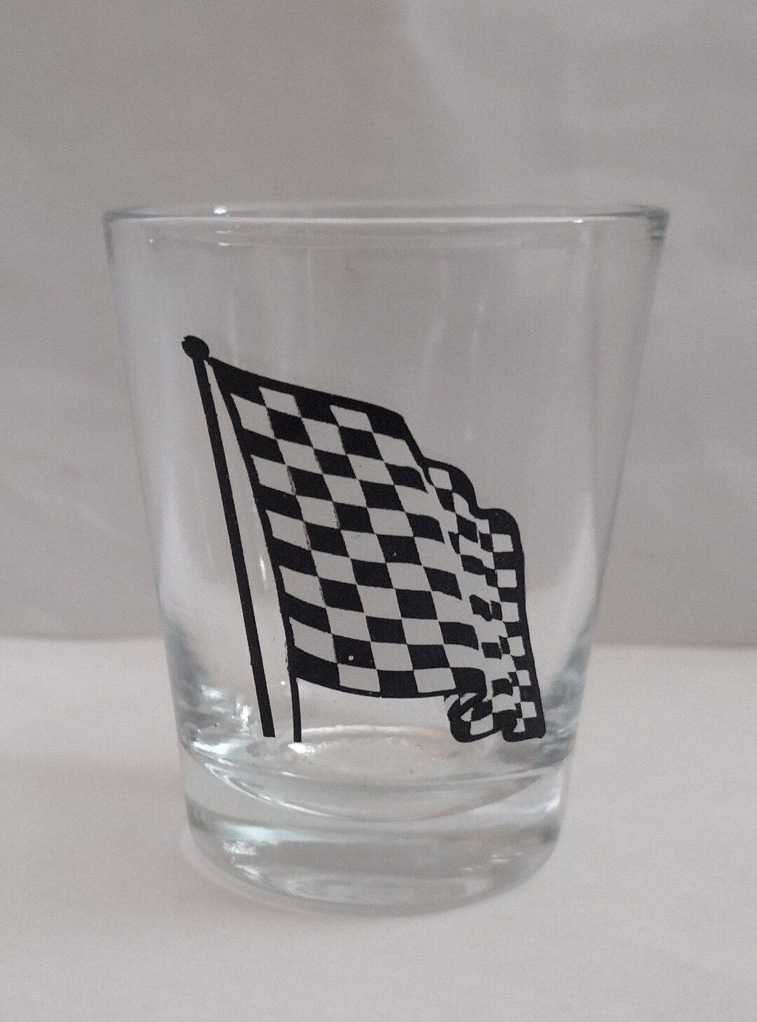 Black White Checkered Flag Shot Glass - Etsy