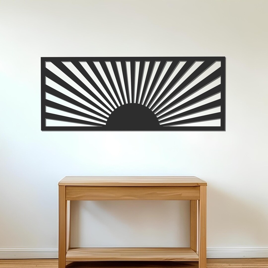 Sun Wall Art Wood, Sun Wall Decor Wood, Celestial Art, Bedroom Wall ...
