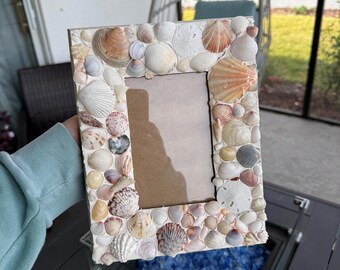 Beach Shell Frame 5x7, Seashell Frame, Picture Frame - Etsy