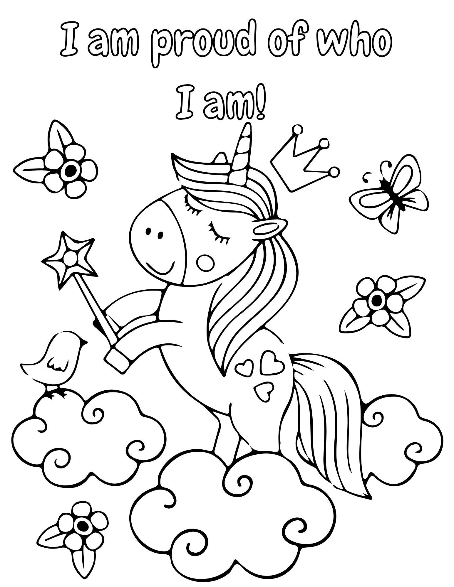 Spring Confidence Coloring Pages for Kids – Printable Affirmation ...