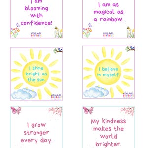 Printable Spring Affirmation Notes – Fun & Positive Notes for Kids - Etsy