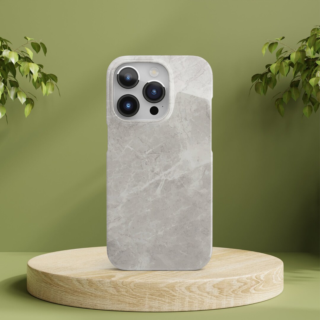 Gray Marble Stone iPhone Case: Slim Glossy Protective Cover - Etsy