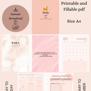 DAILY WORK PLANNER 2024 Printable - Etsy