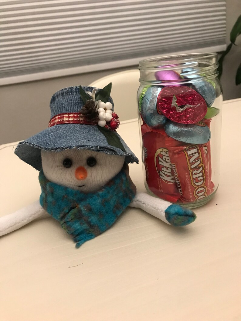 Snowman Candy Jar /holiday Decor - Etsy