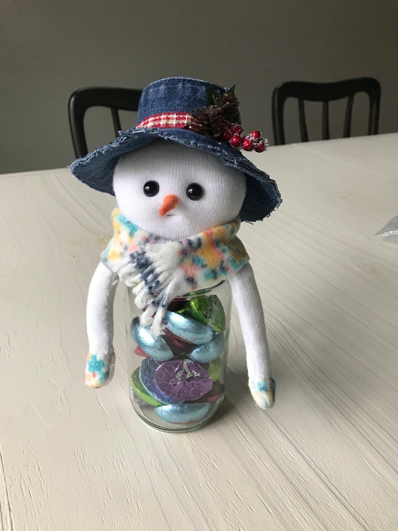 Snowman Candy Jar /holiday Decor - Etsy