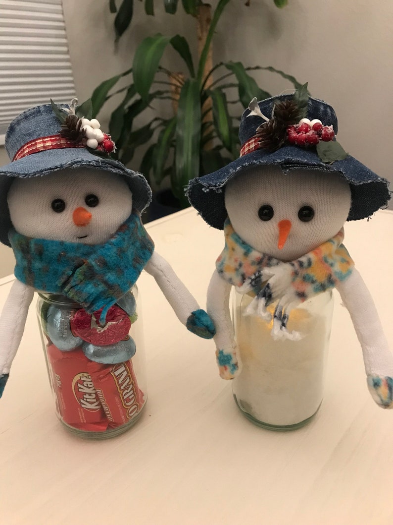 Snowman Candy Jar /holiday Decor - Etsy