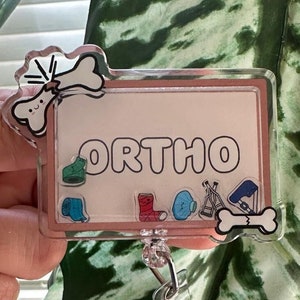Orthopedic "ortho" 2 Bones Acrylic Shaker Badge - Etsy