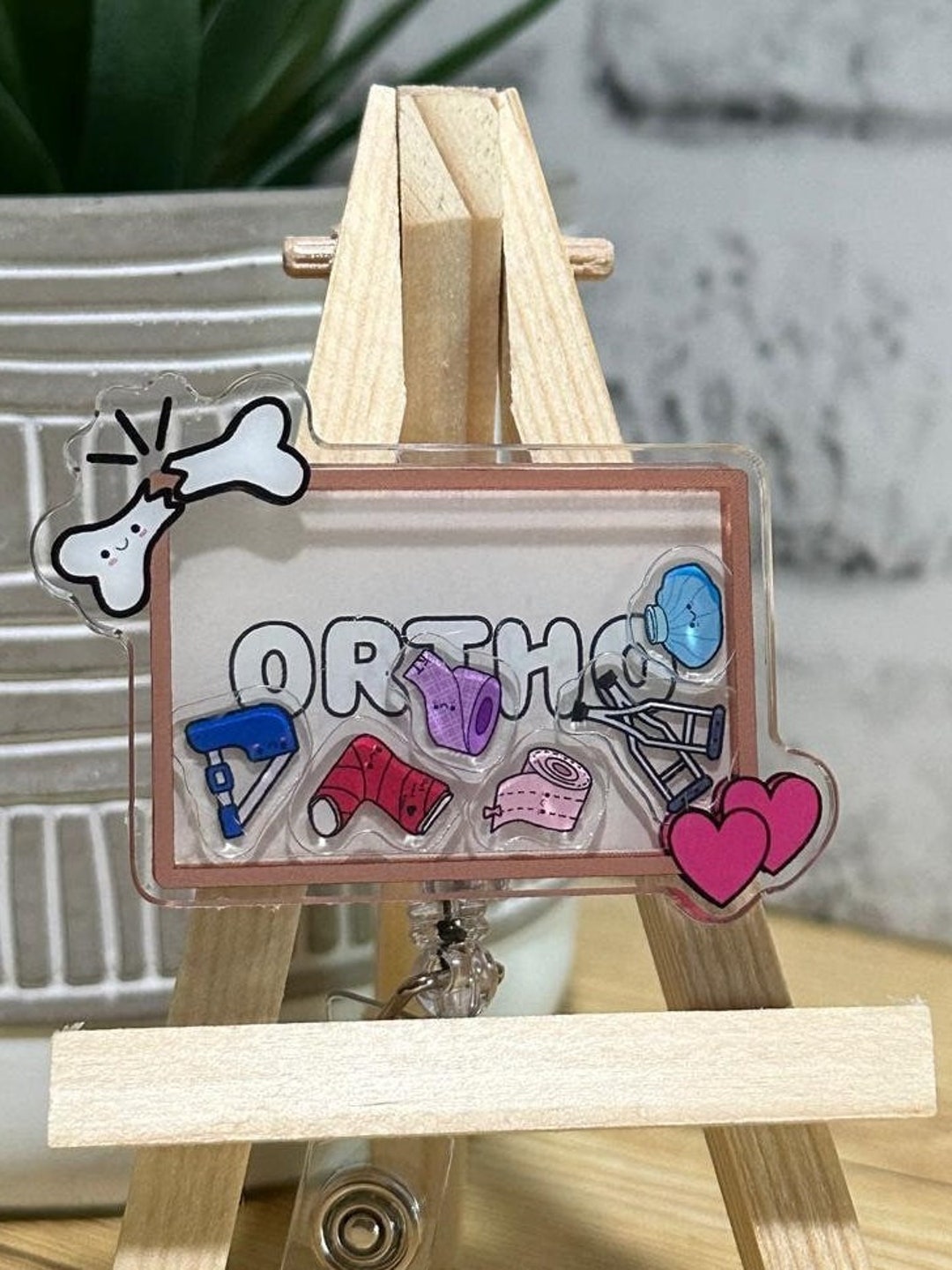 Orthopedic "ortho" Acrylic Shaker Badge - Etsy