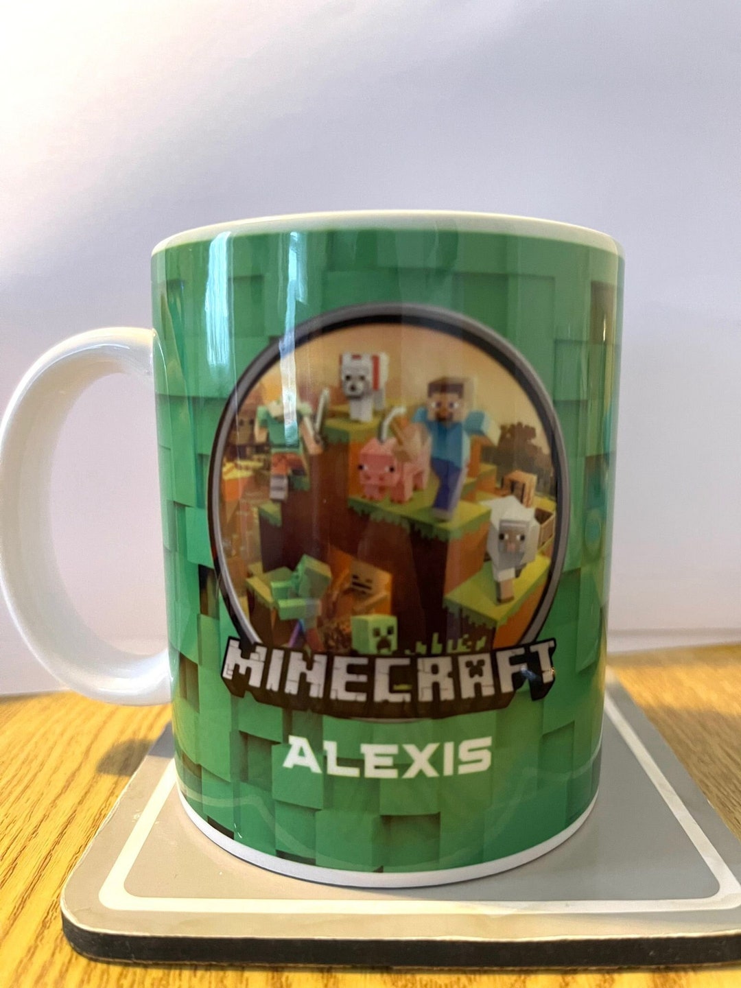 Personalised Minecraft Themed 11oz Mug - Etsy