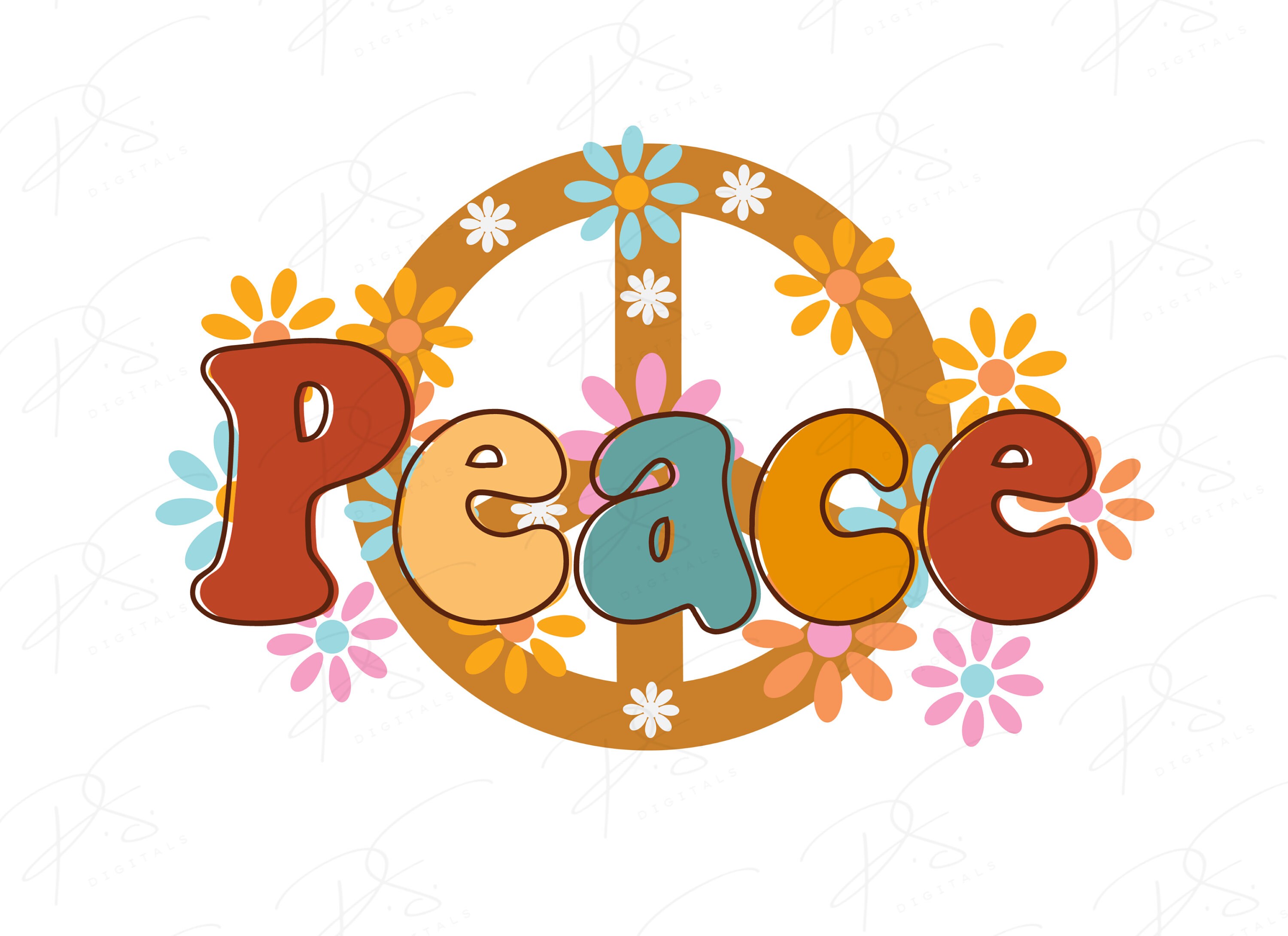 Peace Sign PNG Flowers - Etsy