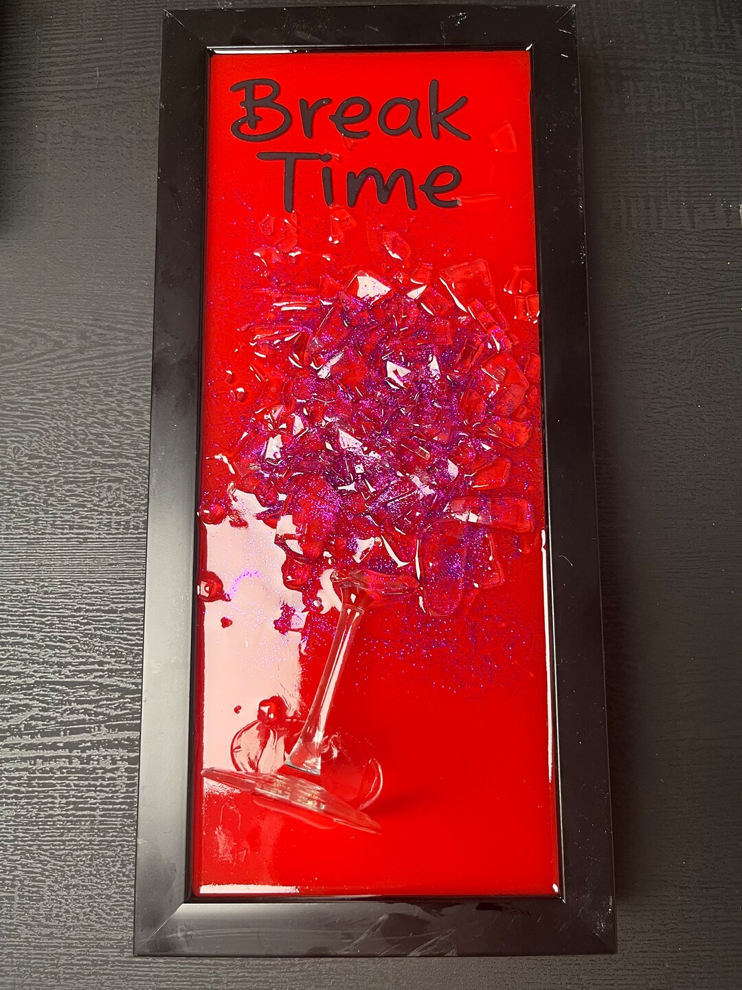 Bar Art Bar Sign Broken Bottle Art Broken Bottle Decor - Etsy