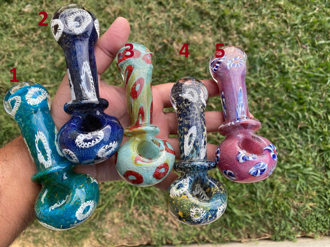 5 Luxury Smoking Glass Pipes, Glass Bowls Pipe, Thick Smoke Bowl, Heavy ...