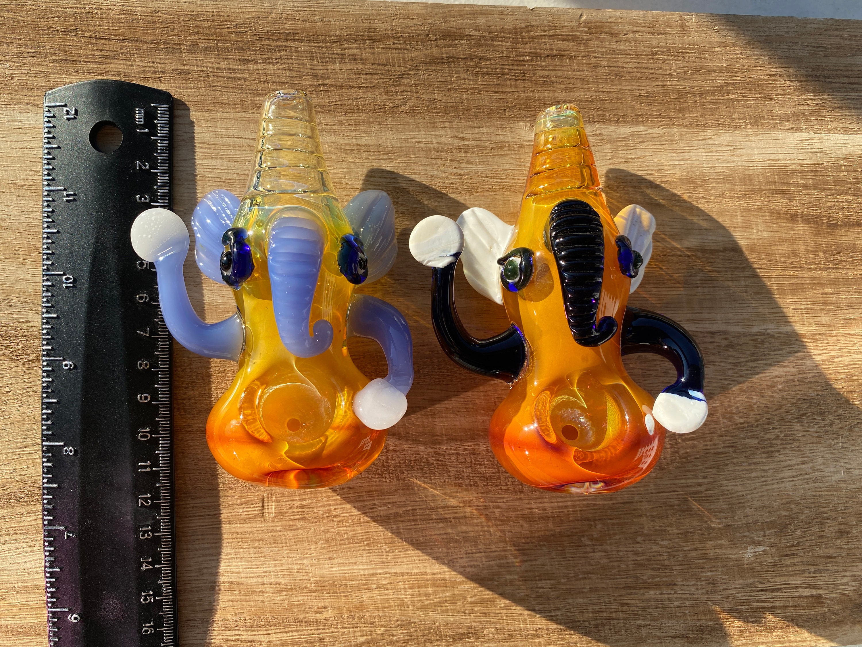 Ganesha Design Glass Pipe Unique Smoking Pipe Hand Blown - Etsy