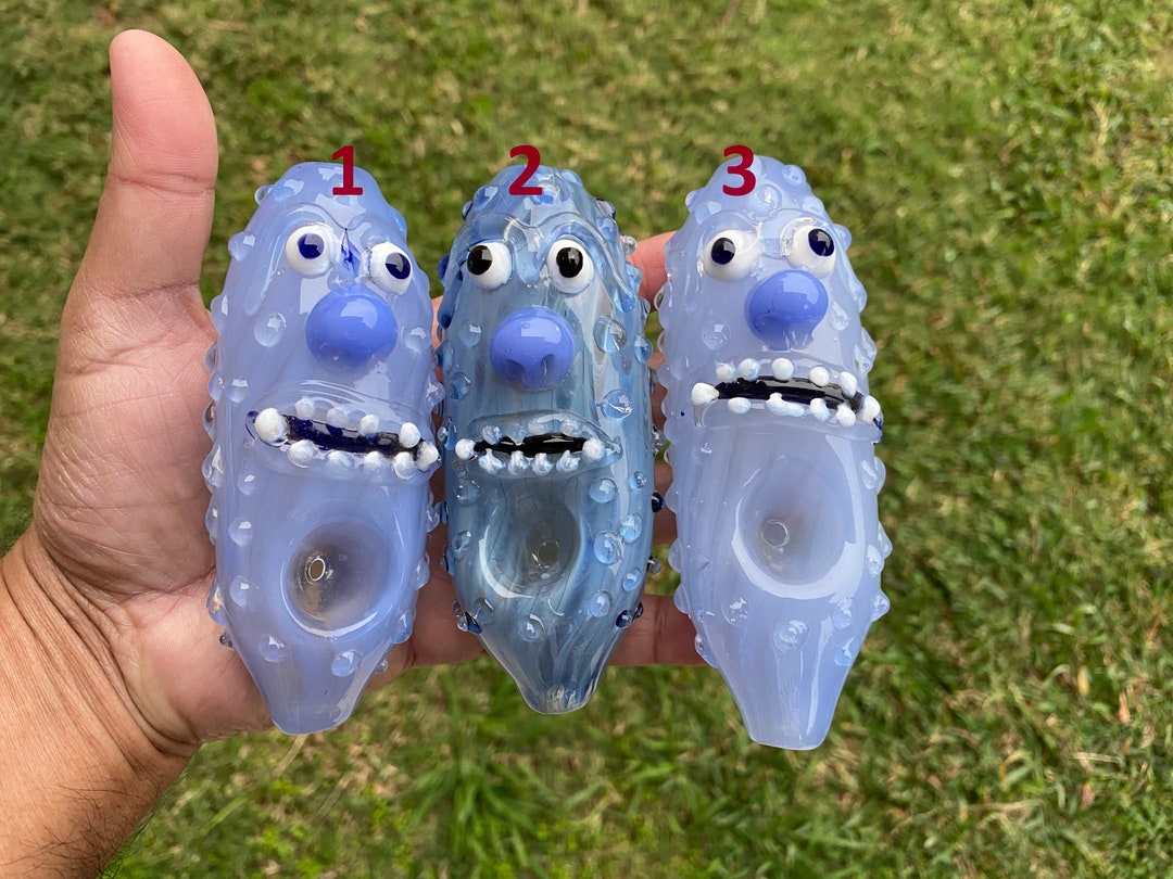 5 Pickle Designs Smoking Glass Pipe, Unique Design Glass Pipe, Tobacco ...