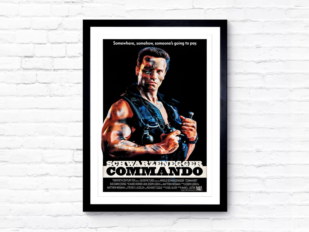Commando - 1985 - Movie Poster - Film Poster - Cinema Poster - A1/A2/A3 ...