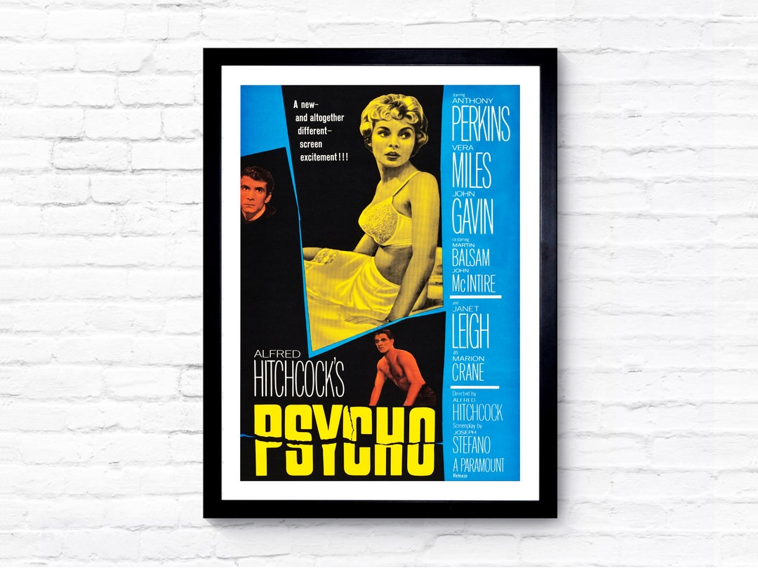 Psycho - 1960 - Movie Poster - Film Poster - Cinema Poster - A1/A2/A3 ...