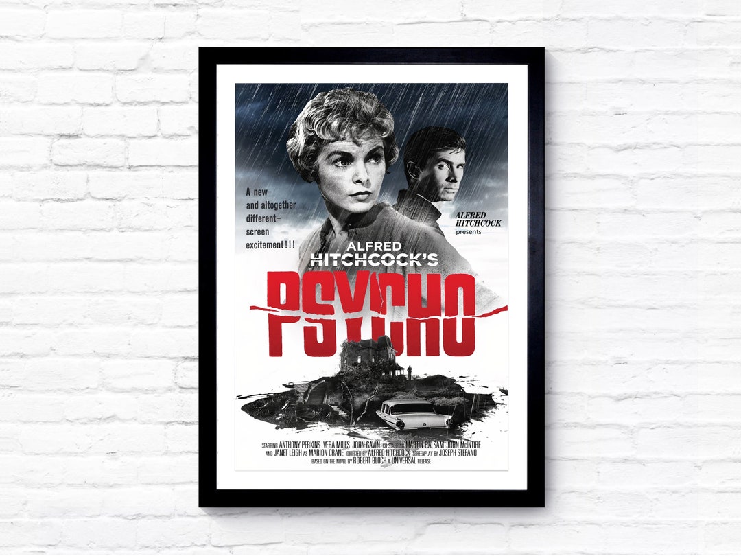 Psycho - 1960 - Movie Poster - Film Poster - Cinema Poster - A1/A2/A3 ...