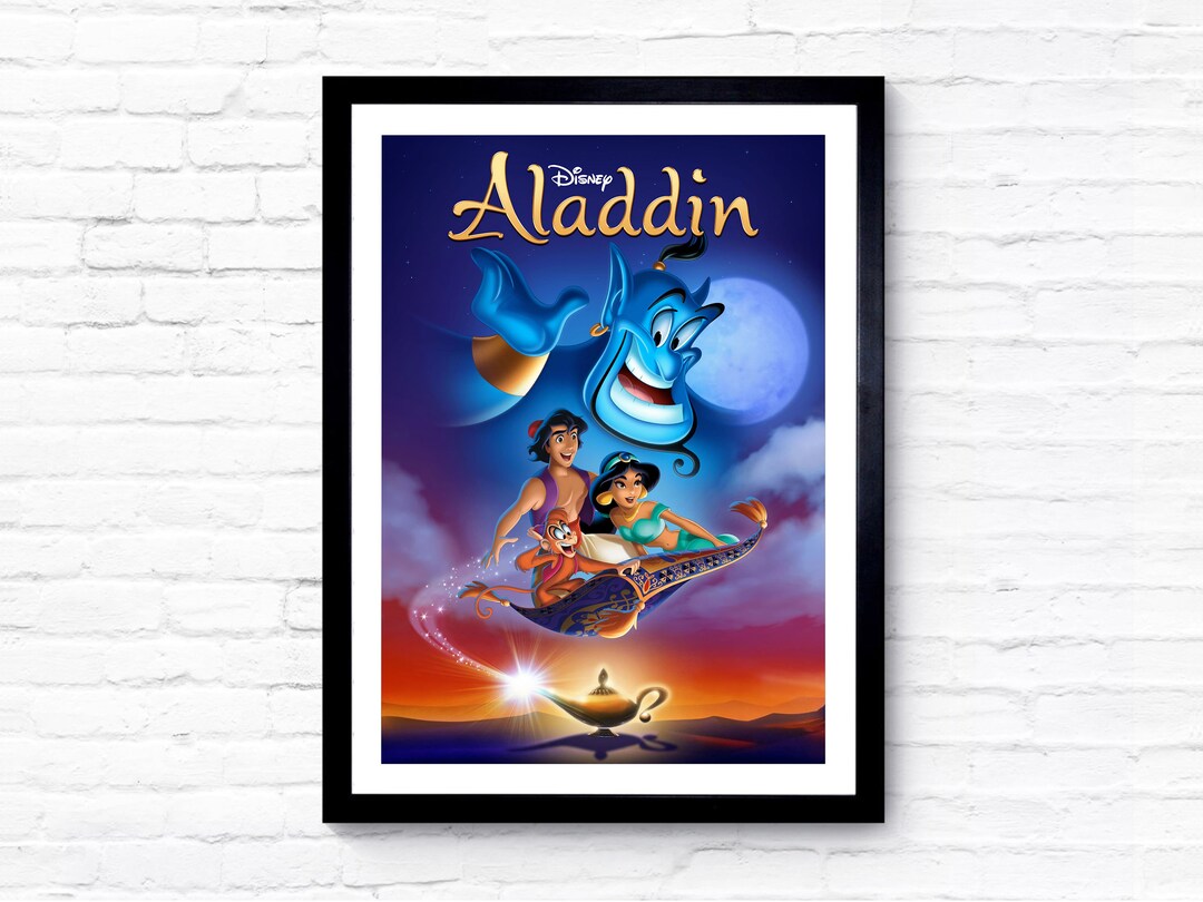 Aladdin - 1992 - Movie Poster - Film Poster - Cinema Poster - A1/A2/A3 ...