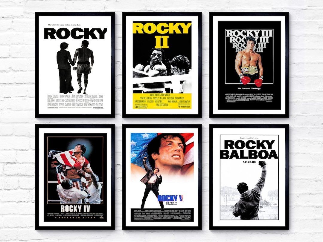 Rocky 1 - 6 Collection - 1976 - 2006 - Movie Poster - Film Poster ...