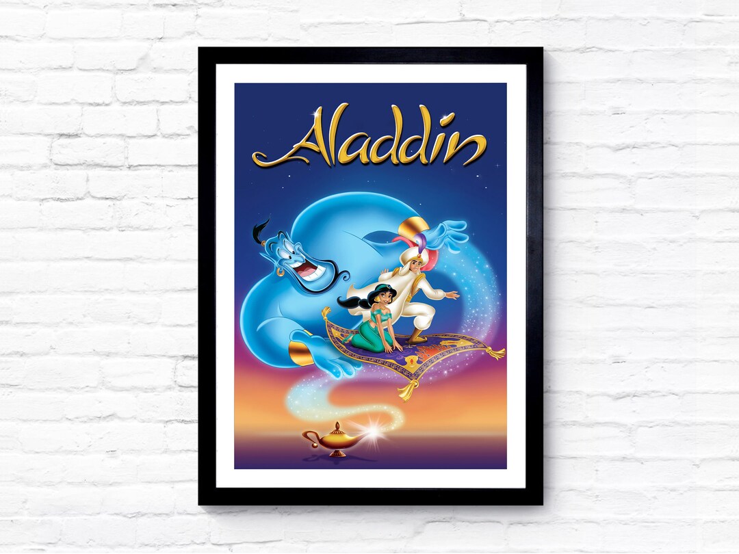 Aladdin - 1992 - Movie Poster - Film Poster - Cinema Poster - A1/A2/A3 ...