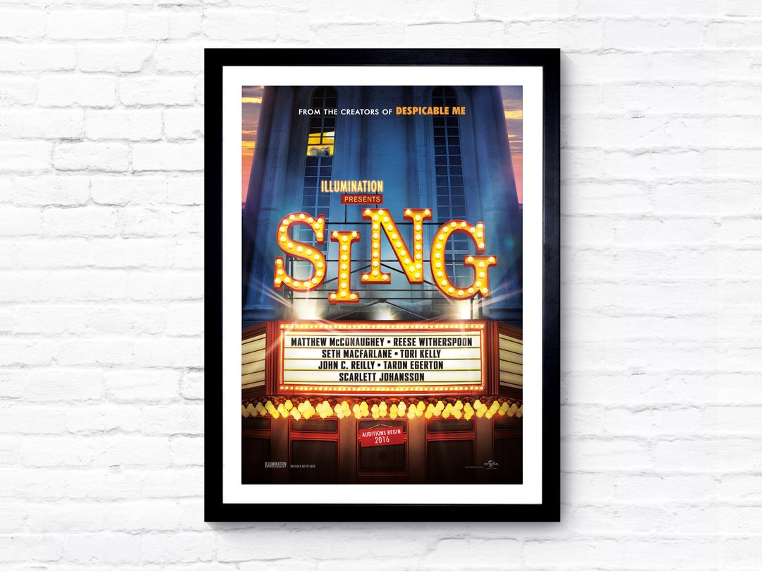 Sing - 2016 - Movie Poster - Film Poster - Cinema Poster - A1/A2/A3/A4 ...