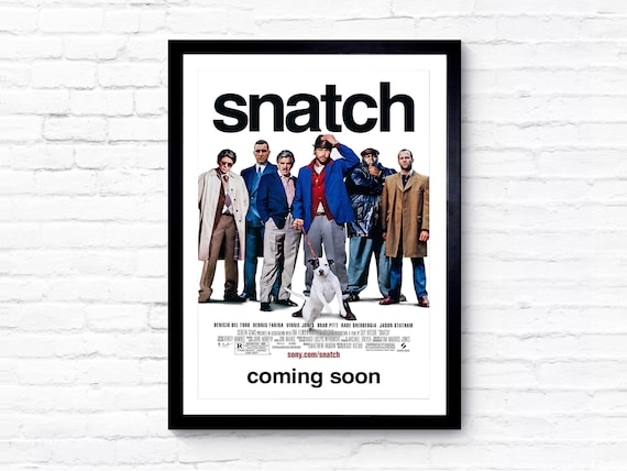 Snatch 2000 Poster SNATCH, BRAD PITT,JASON STATHAM, RARE 2000 PROMO