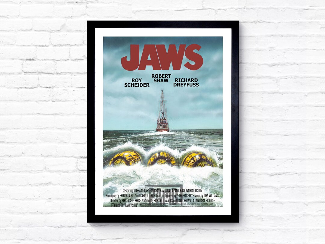 Jaws - 1975 - Movie Poster - Film Poster - Cinema Poster - A1/A2/A3/A4 ...