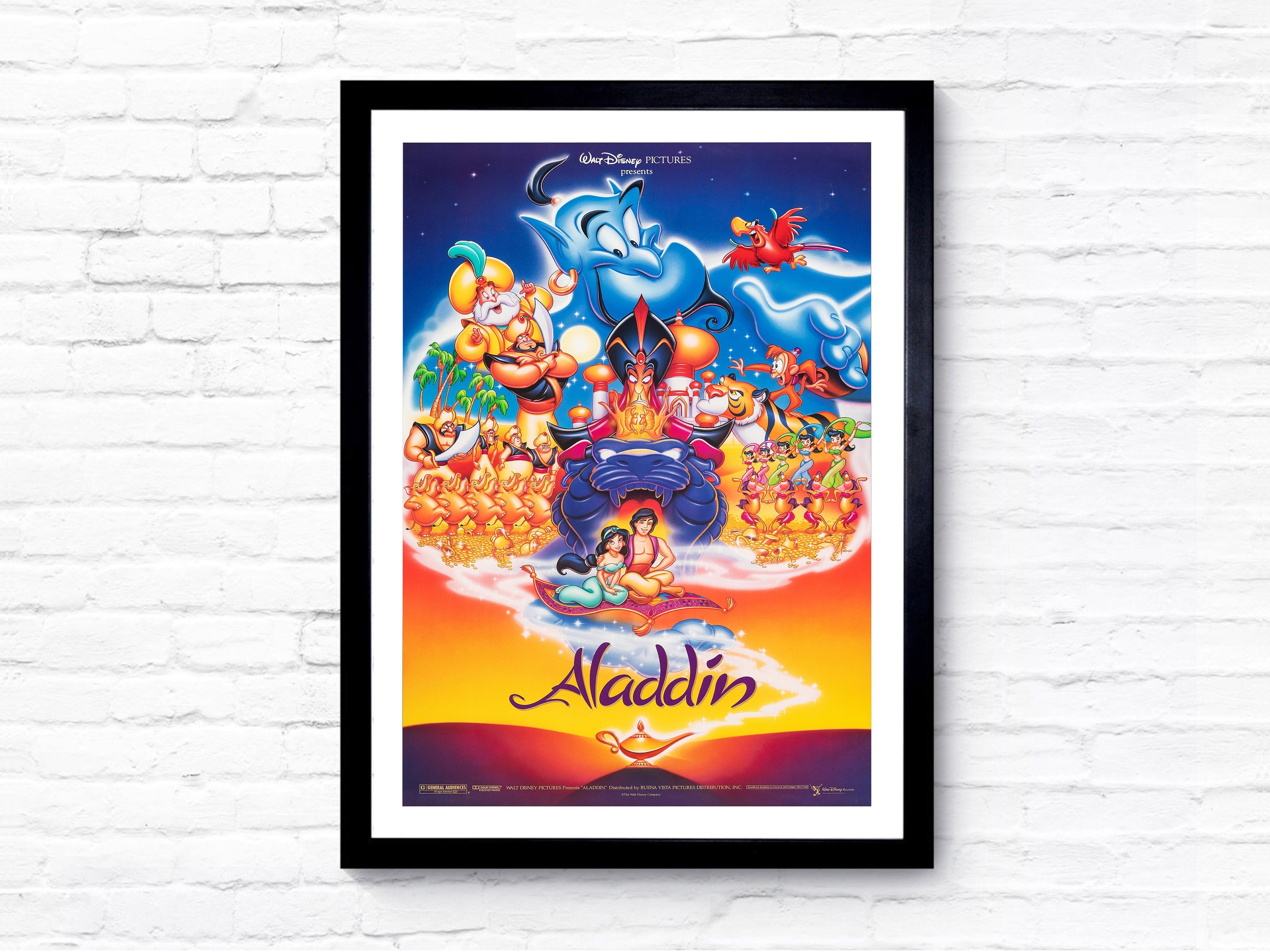 Aladdin 1992 Movie Poster Film Poster Cinema Poster - Etsy