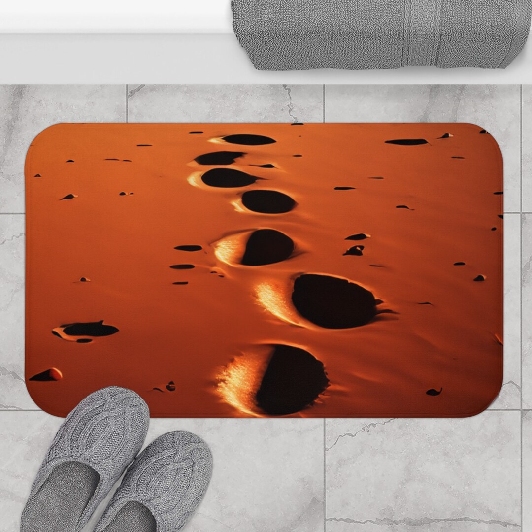 Mars Footprints Bath Mat - Etsy