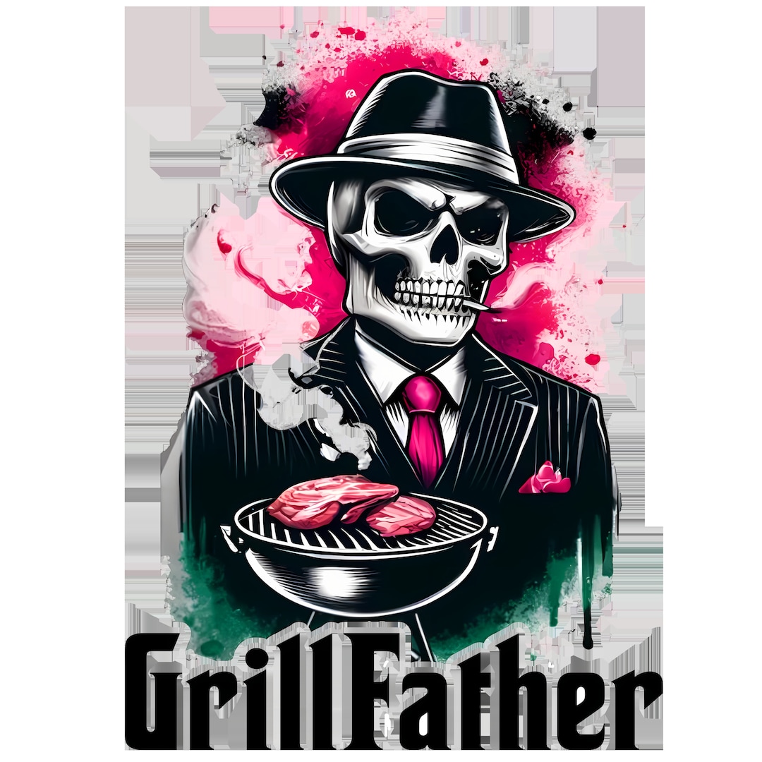 Grill Father PNG Grill Accessories Svg | Funny BBQ Dad Design | Skull ...