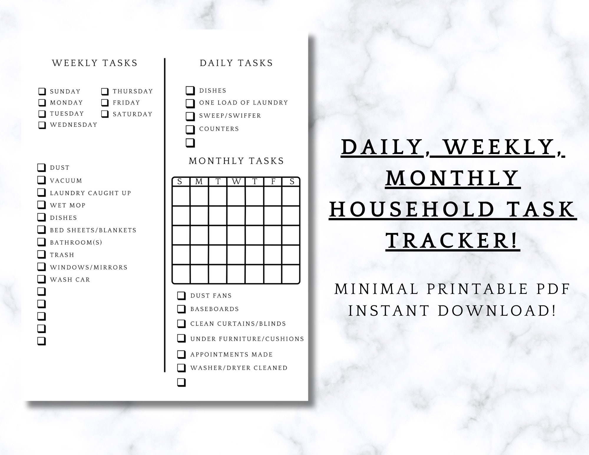 Daily Task Sheet Printable - Etsy