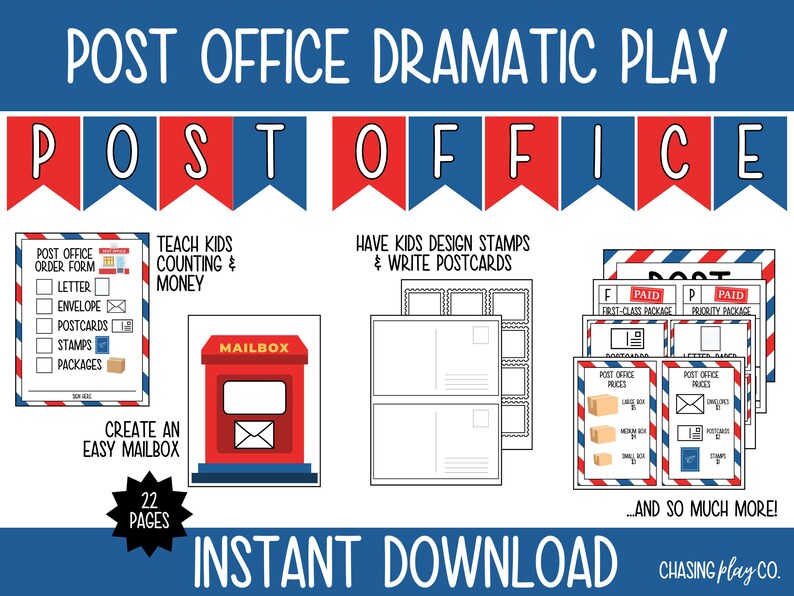 Post Office Dramatic Play, Mailman Dramatic Play, Pretend Play ...