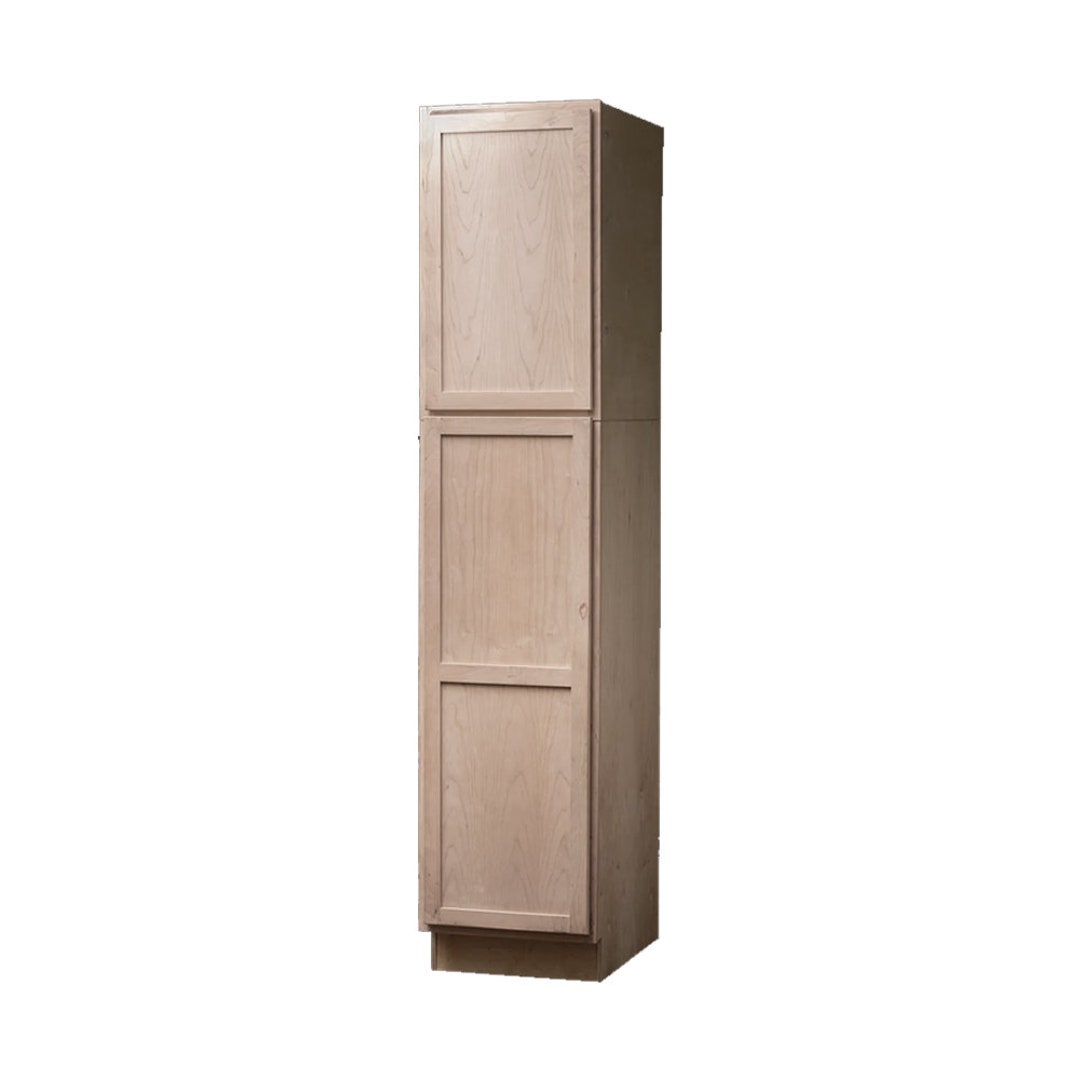 Unfinished Cherry Tall Utility Pantry Linen Cabinet Ready-to-assemble ...
