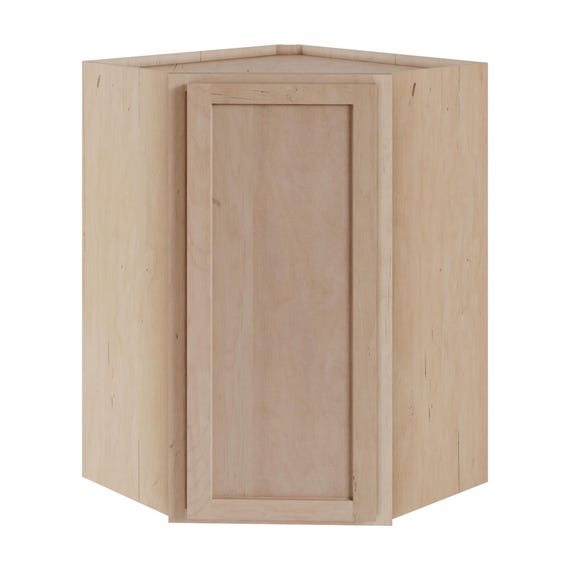 Unfinished Diagonal Corner Wall Cabinet Ready to assemble RTA Raw Maple Cabinets DIY Cabinetry Amish Made in the USA Etsy