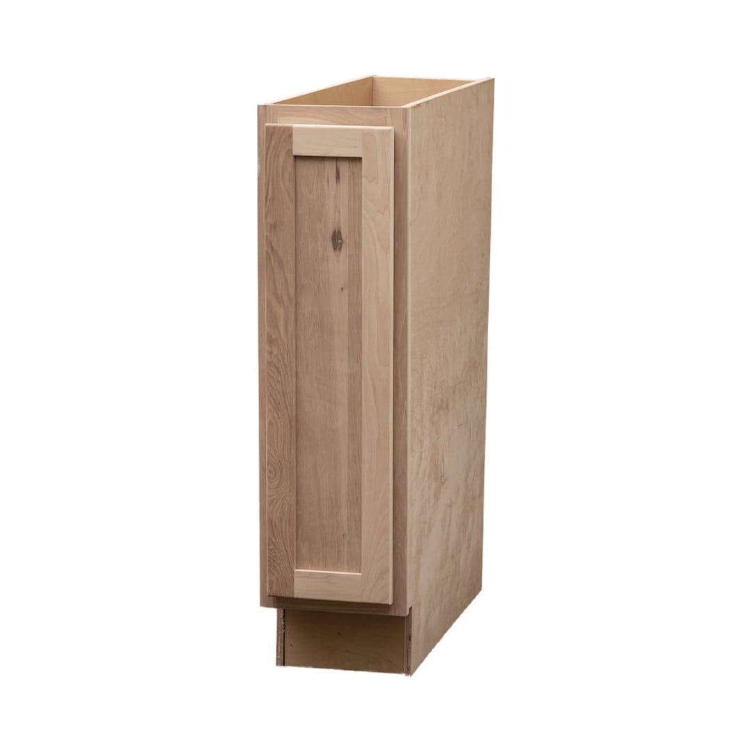 Unfinished Hickory Base Cabinet W/ Full Height Door Ready-to-assemble ...
