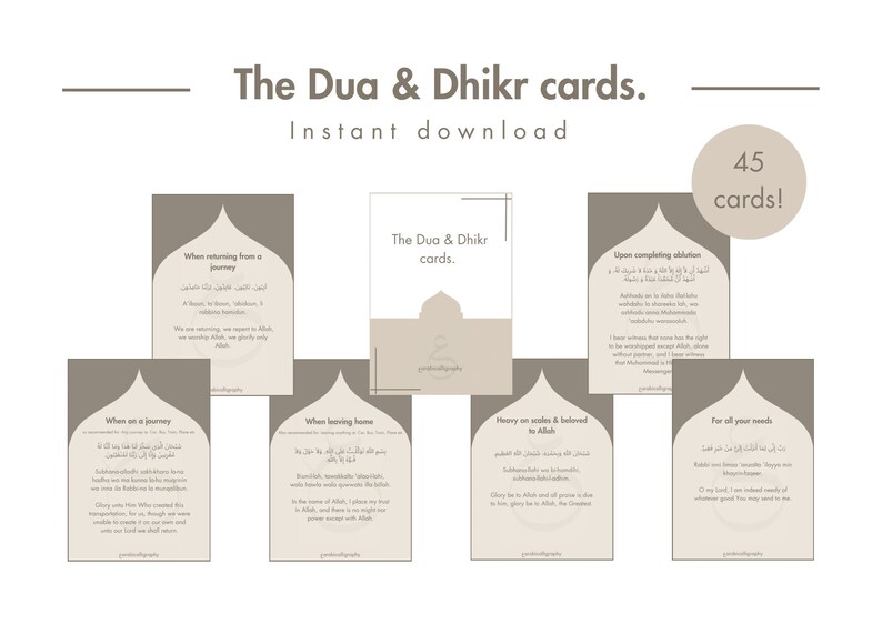 The Dua & Dhikr Cards. - Etsy