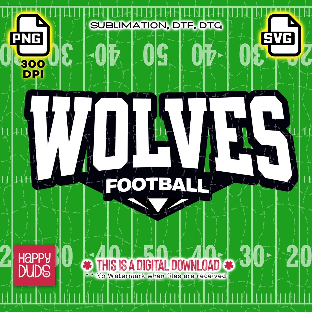 Wolves Football SVG, Wolves Football PNG, Silhouette Crafts, Cricut ...