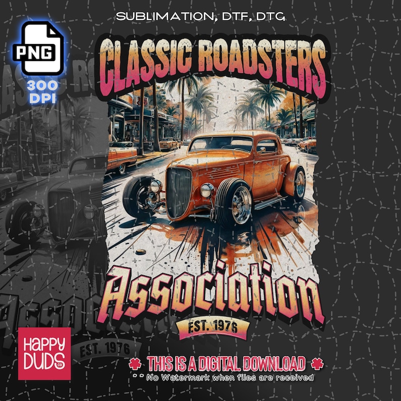 Classic Roadsters Association - Hot Rod Sublimation Design, Rat Rod Car ...