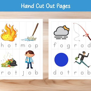 CVC Word Puzzles - Short "o" Set of 20 Puzzle Cards, Printable ...