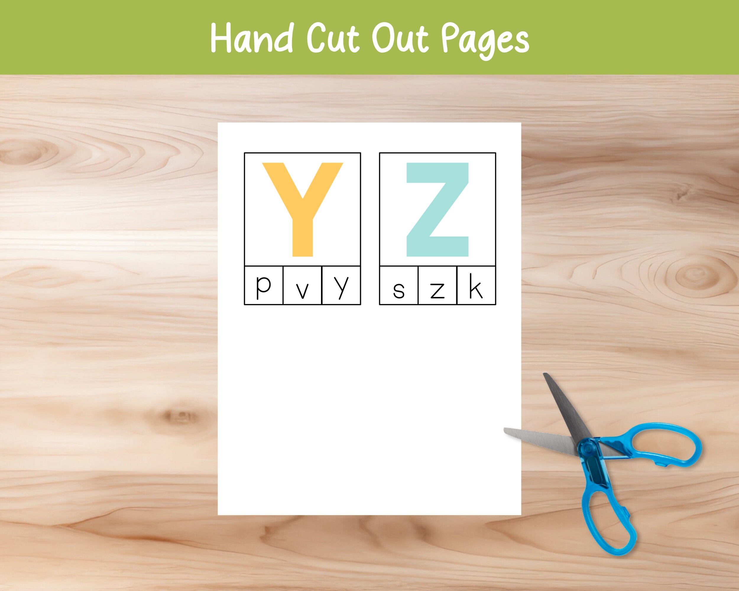 Alphabet Clip Cards - 26 Cards, Printable Preschool Activity, Alphabet ...