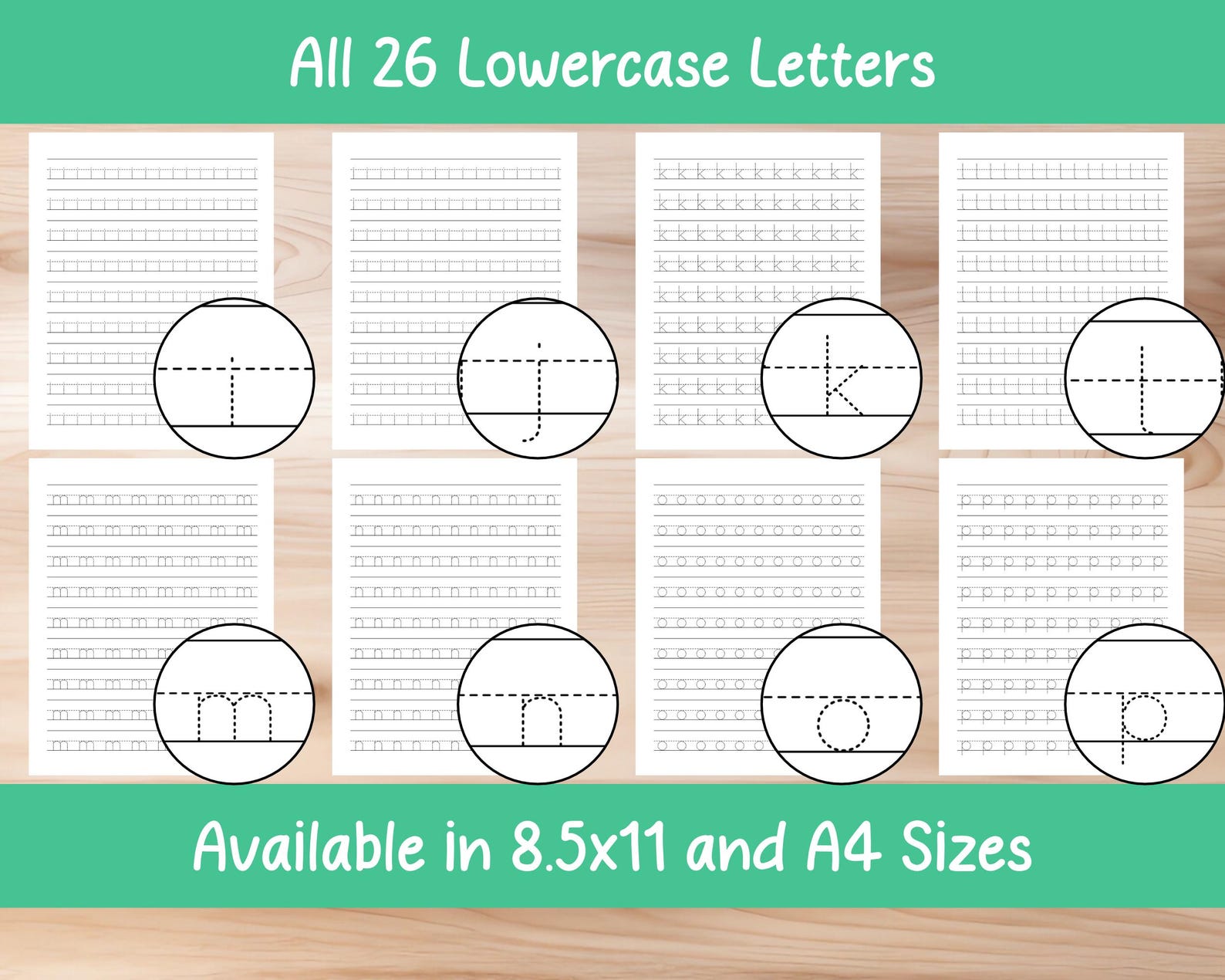 Letter Tracing Bundle - Uppercase and Lowercase Worksheet Set ...