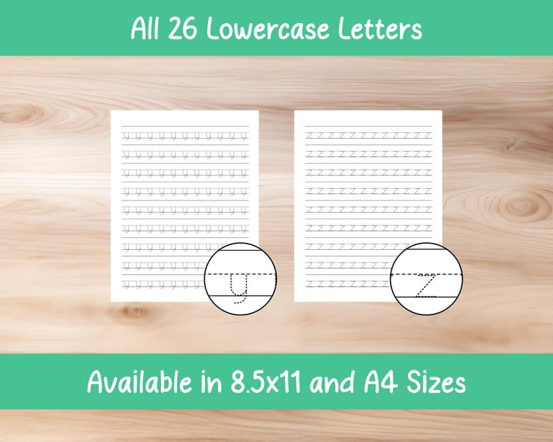 Letter Tracing Bundle - Uppercase and Lowercase Worksheet Set ...