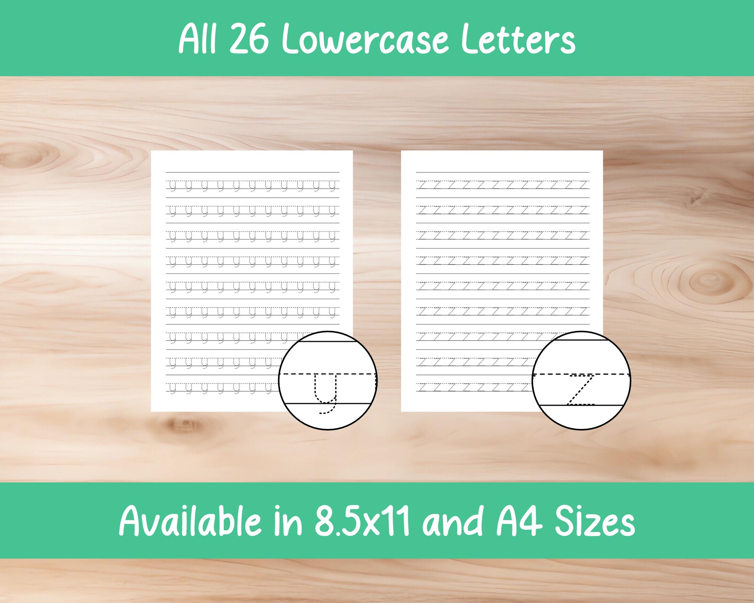 Letter Tracing Bundle - Uppercase and Lowercase Worksheet Set ...
