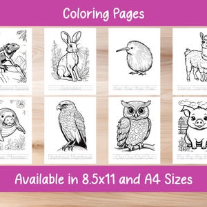 Animal Alphabet Coloring and Name Tracing Pages - Printable ...