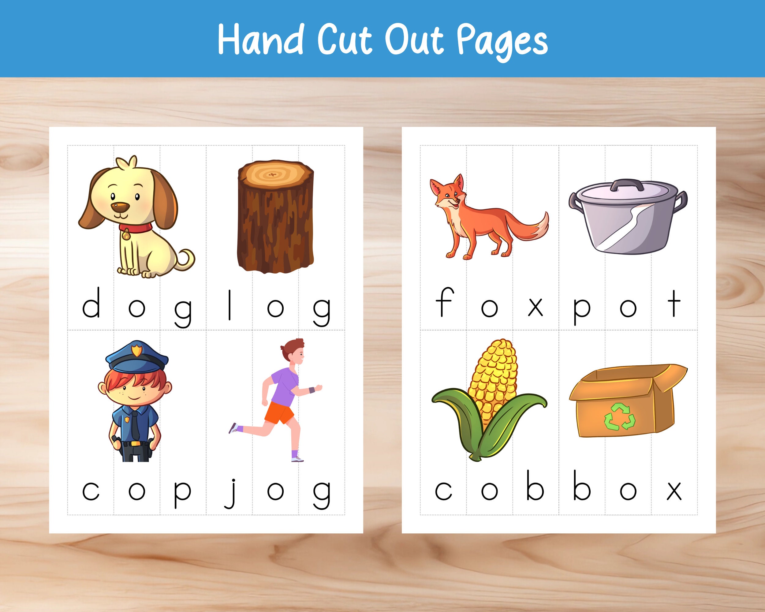 CVC Word Puzzles - Short "o" Set of 20 Puzzle Cards, Printable ...