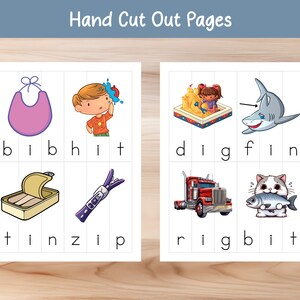 CVC Word Puzzles - Short "i" Set of 20 Puzzle Cards, Printable ...