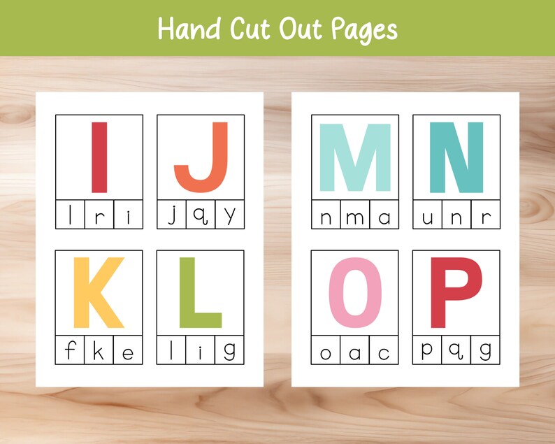 Alphabet Clip Cards - 26 Cards, Printable Preschool Activity, Alphabet ...